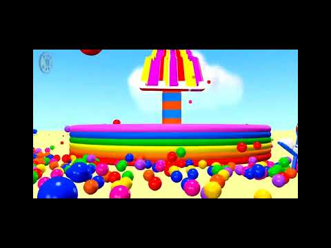 Giant 3D Slides for childern on mr eggie colorful playground - YouTube