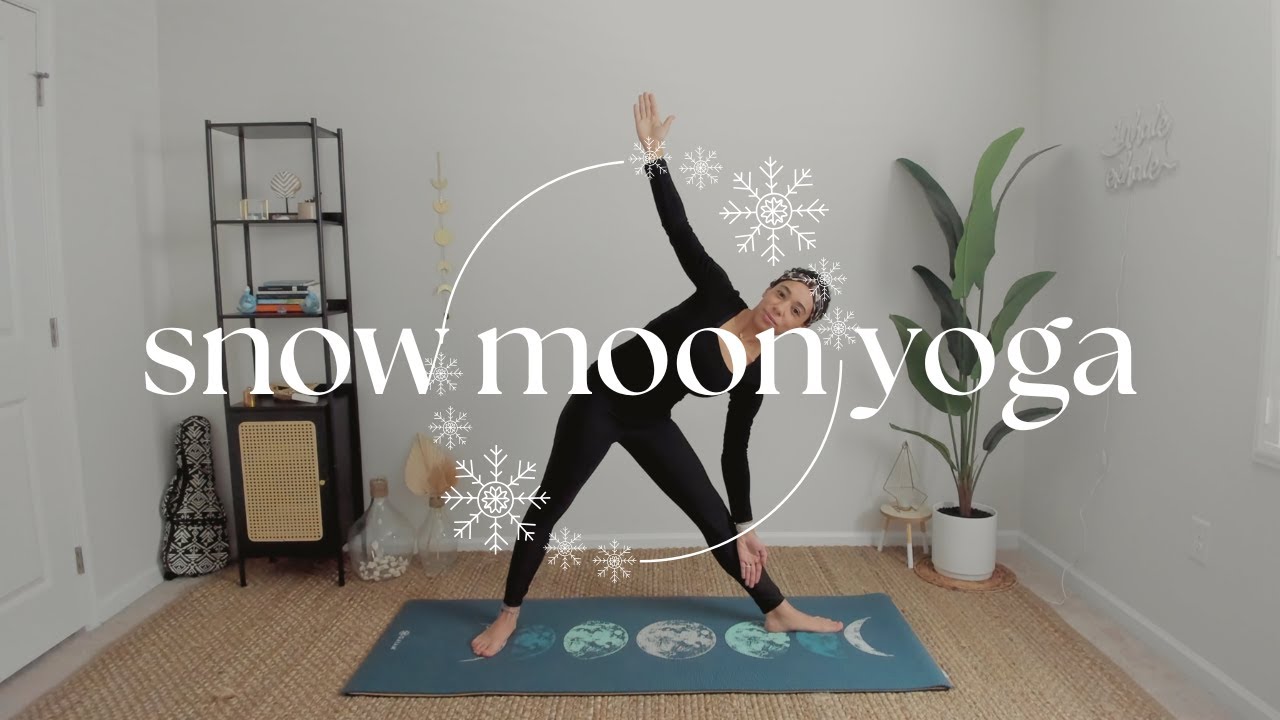 Full Moon Yoga for February | Snow Moon ️ Stillness & Reflection - YouTube
