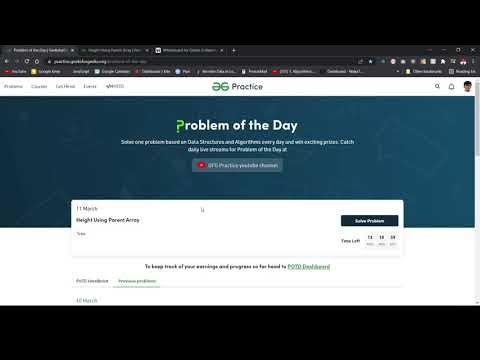 GFG | POTD | Height Using Parent Array - YouTube