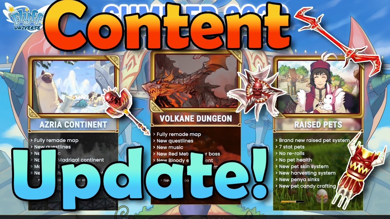 FlyFF Universe Sommer Update! Max Level 140 | Bloody Waffen/Sets ...