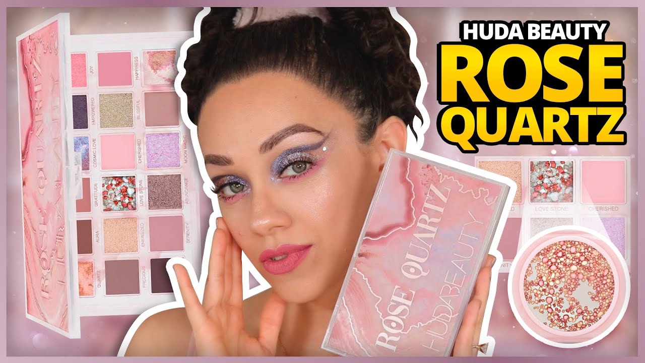 LA PALETA DE SOMBRAS MAS BONITA QUE HE VISTO! | HUDA BEAUTY ROSE QUARTZ ...
