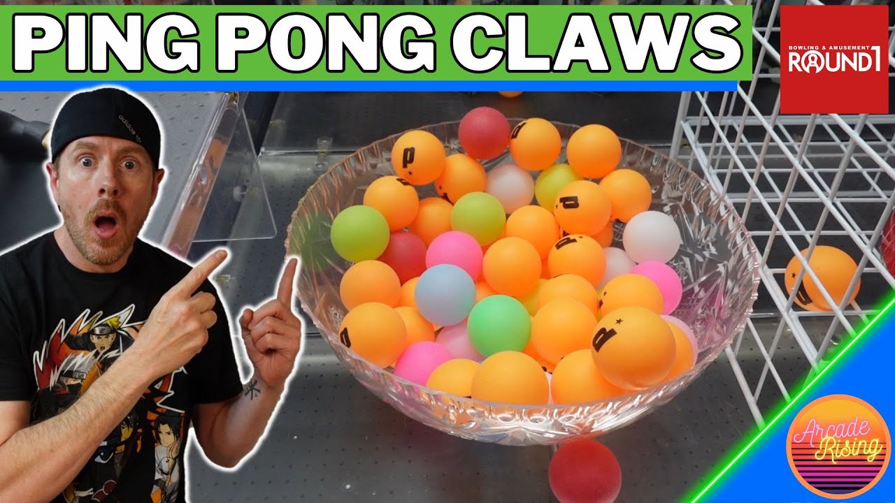 LOVE AND HATE! Ping Pong Claw Machines at Round 1 - YouTube