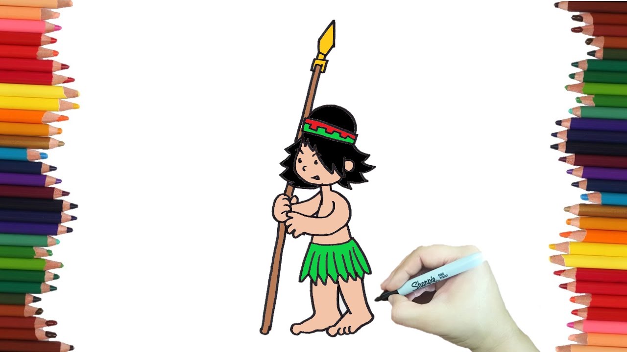 HOW TO DRAW AN INDIGENOUS STEP BY STEP - YouTube