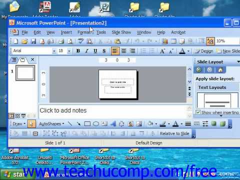 PowerPoint 2003 Tutorial The Title Bar Microsoft Training Lesson 1.4 ...