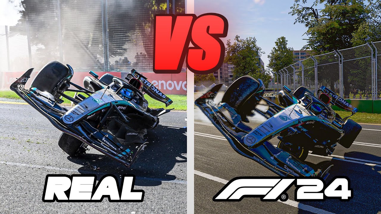 Recreating F1 2024 Crashes In F1 24 game - YouTube