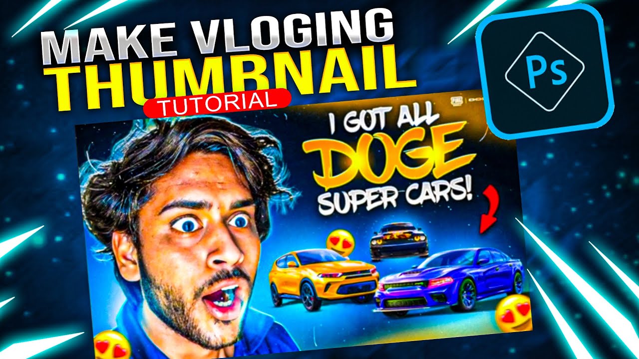 How To Make Vlog Thumbnail in Photoshop || vlogging thumbnail kaise ...