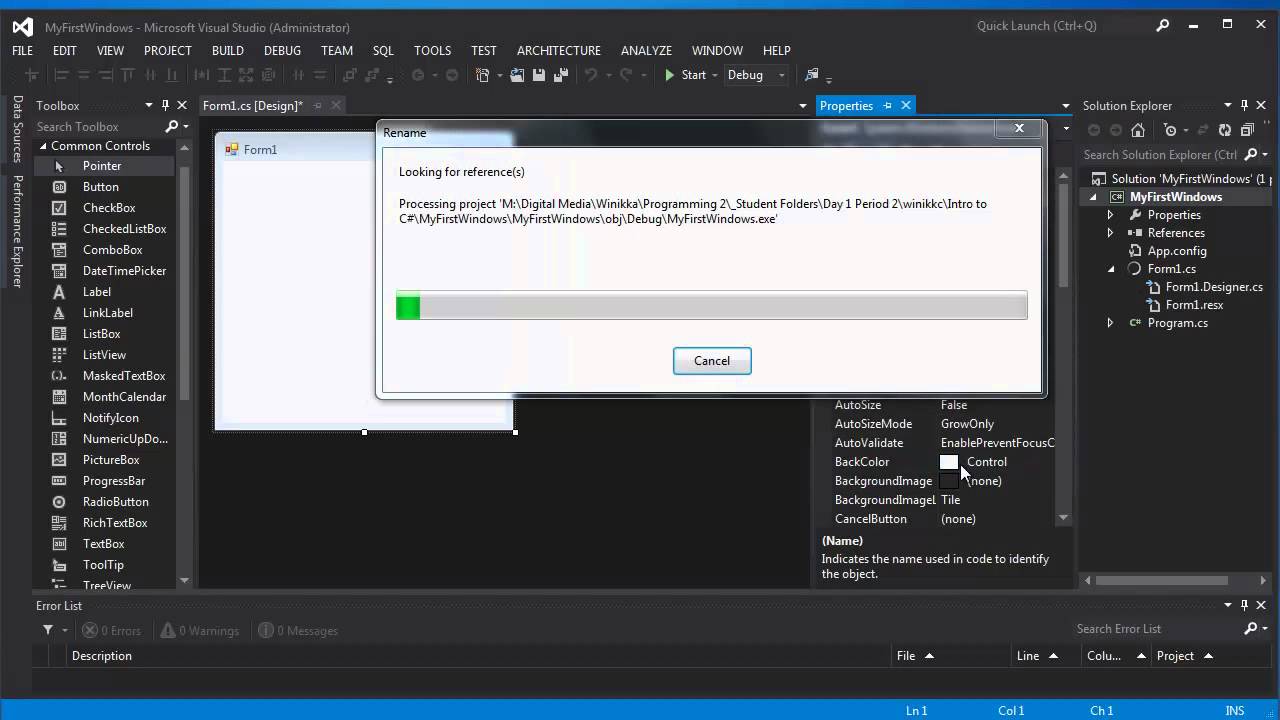Your First Visual C# Windows Form Part 1 - YouTube
