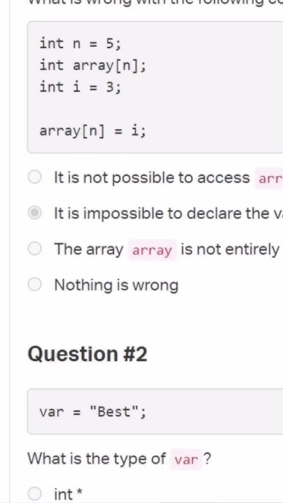 0x06. C - More pointers, arrays and strings QUIZ Answers #shorts #alx #alxafrica #alxswe - YouTube