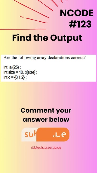NCODE #123 | Find the Output | Comment your Answer Below | #coding #ncodeseries #ncode #coding # ...