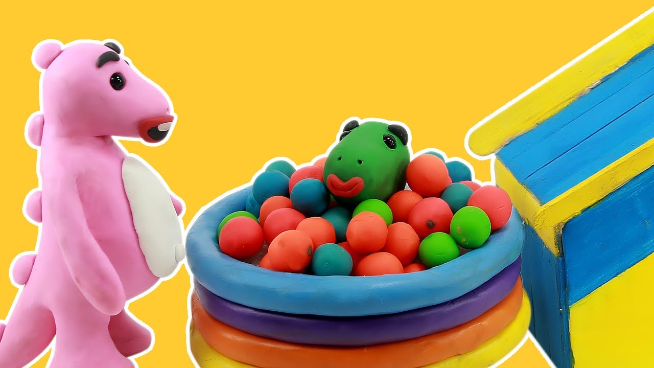 Dinosaur Play Doh For Kids - Dinosaur T-REX Surprise Egg Kids - Video ...