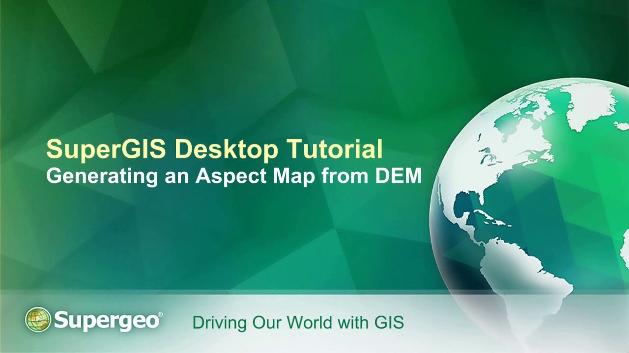 Generating an Aspect Map from DEM - YouTube