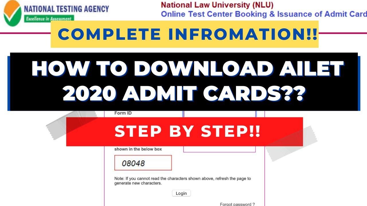 AILET 2020 Admit Cards Out! How to Download? Step by Step Process ...
