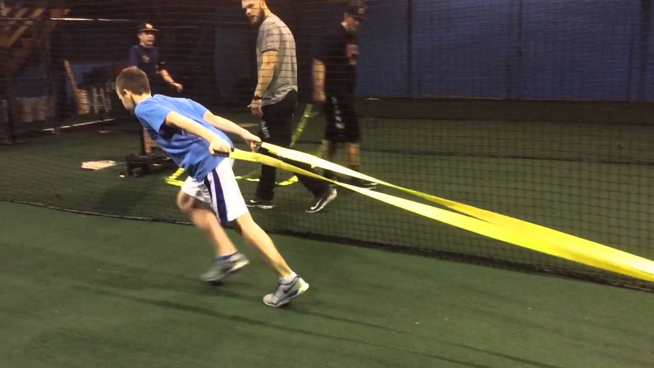 Middle School Athlete Performing Heavy Sled Drags - YouTube