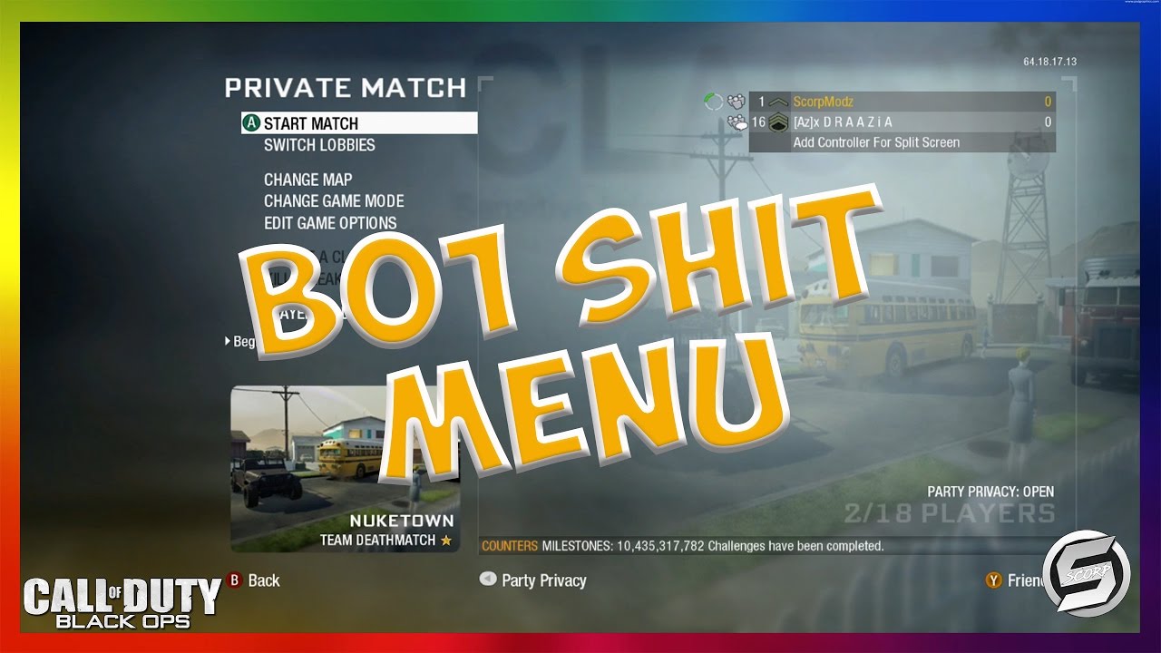COD BO1 | BO1 SHIT MENU | (JTAG/RGH) + Téléchargement - YouTube