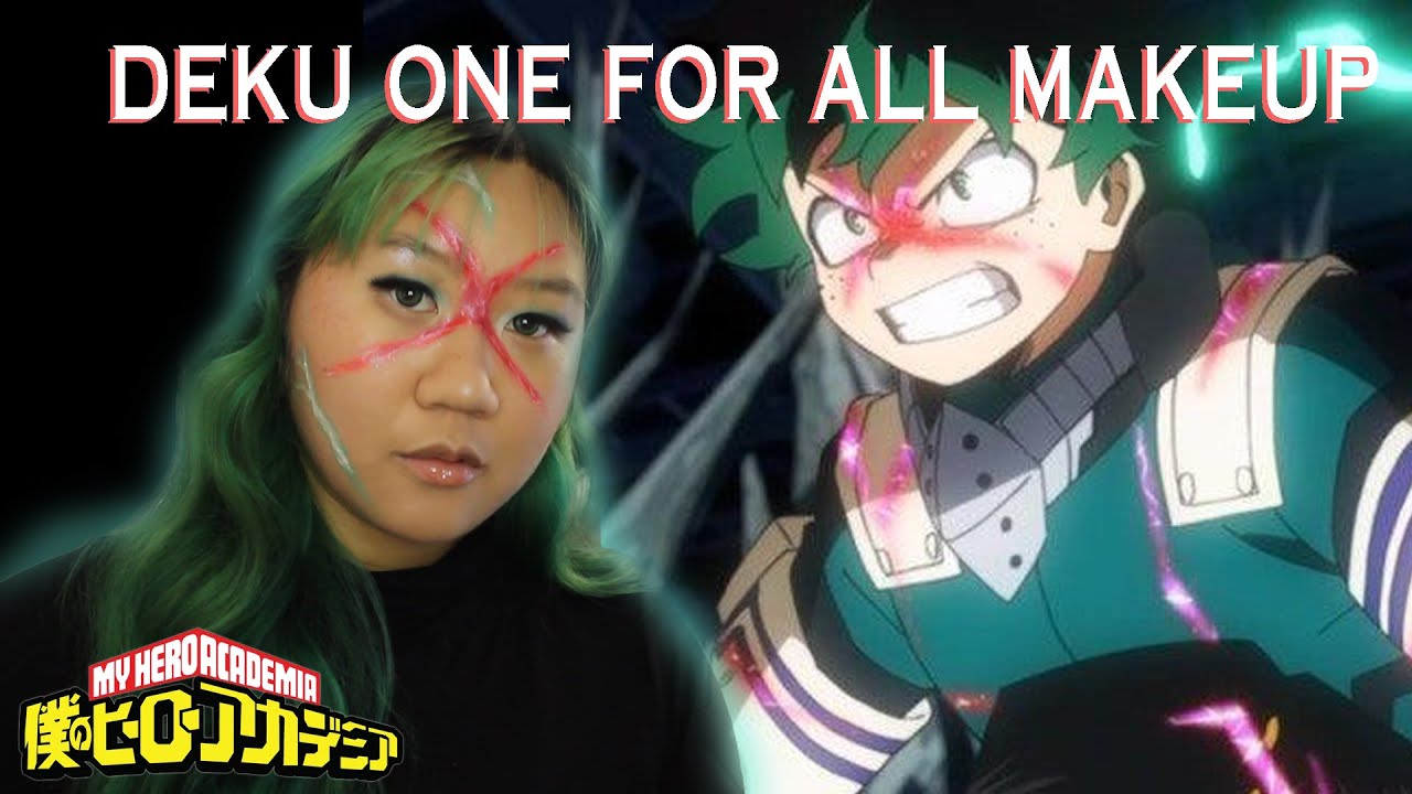 deku one for all inspired makeup look // boku no hero academia inspired ...