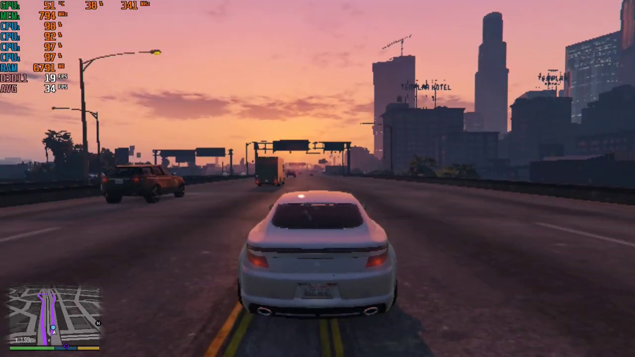 Grand Theft Auto V ( Legacy ) - 720p With HP Elitebook 745 G3 & Radeon ...