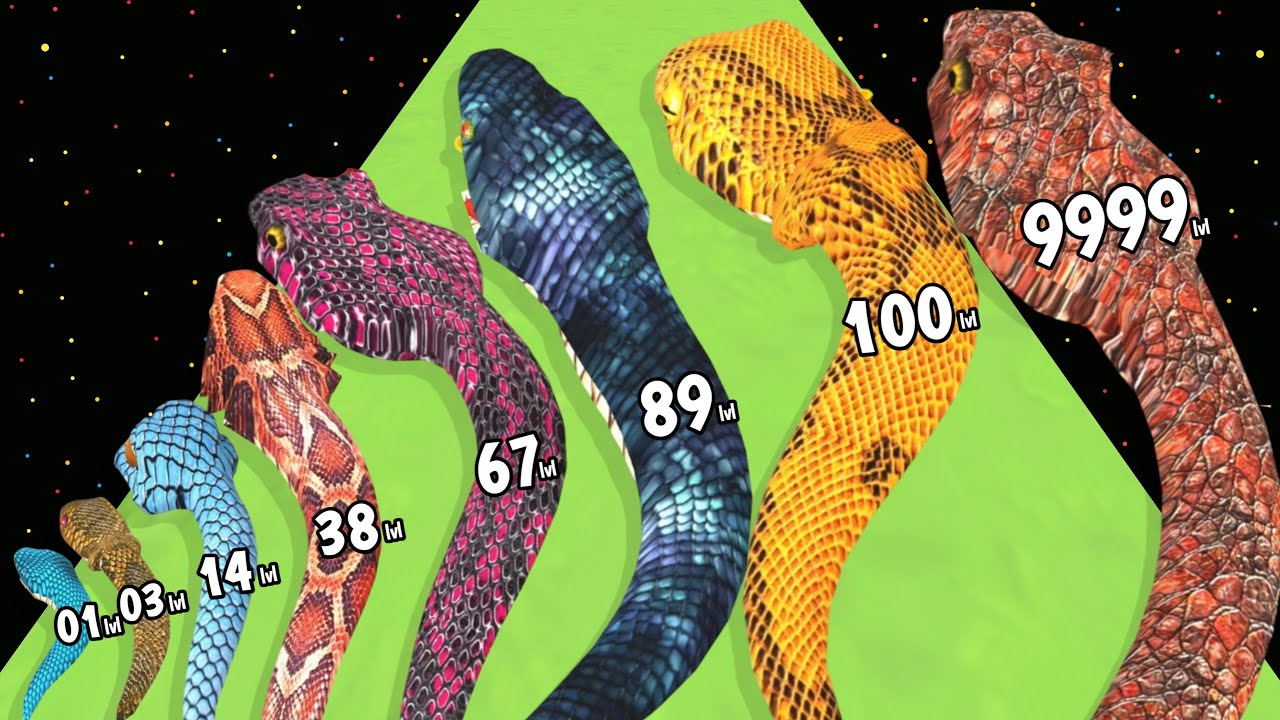 Snake Run Evolution Game - Level Up Snake Max Level Gameplay (Snake Run ...