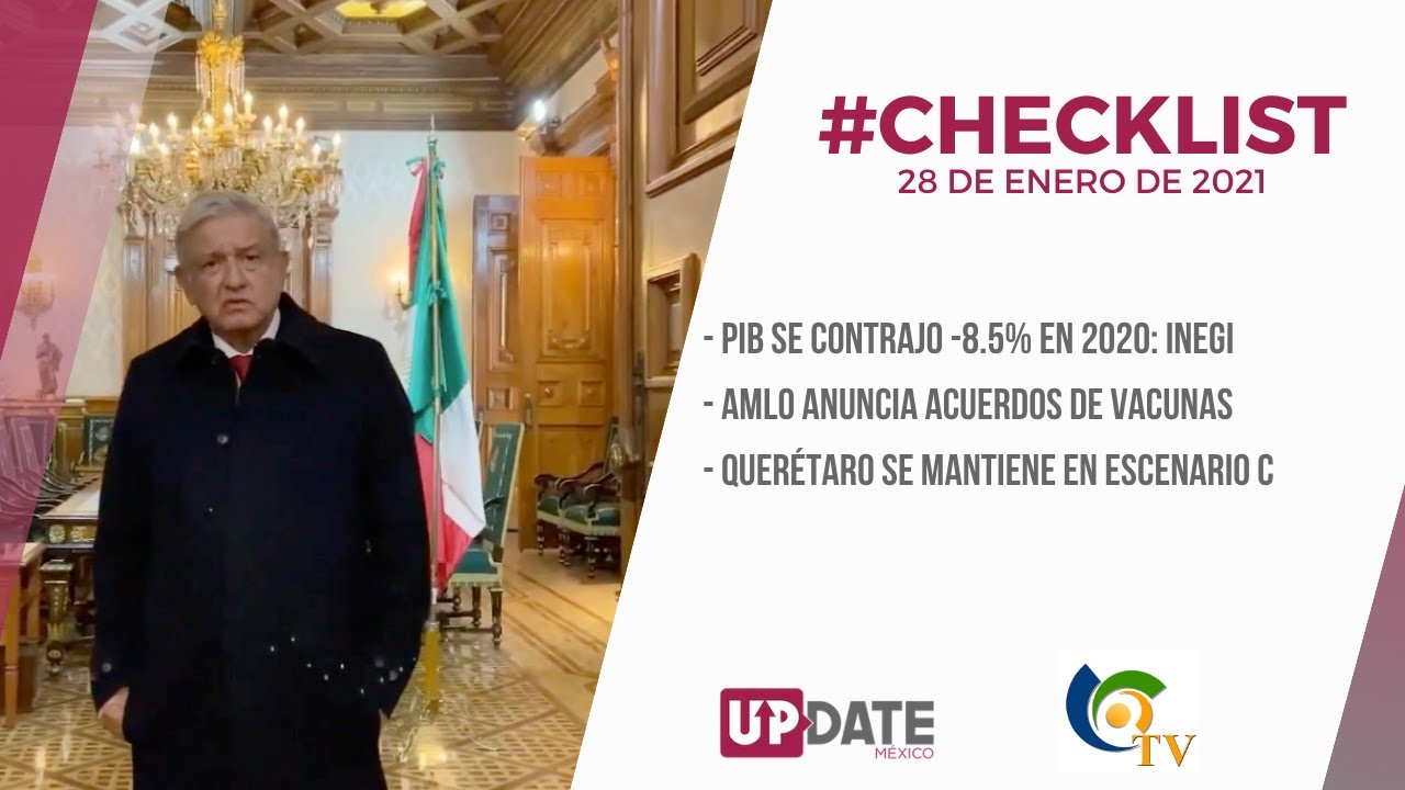 #CHECKLIST - Contracción del PIB, Escenario C, Reaparece AMLO - YouTube