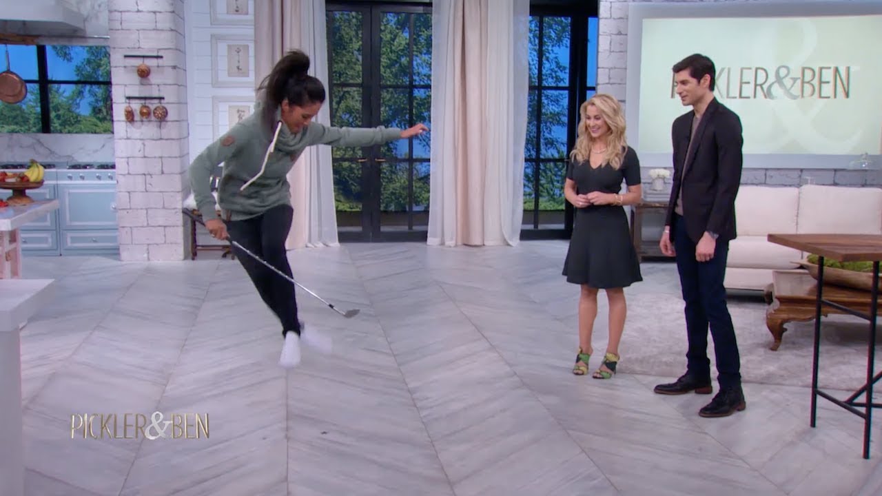 Amazing Golf Trick Shots with Tania Tare! - Pickler & Ben - YouTube