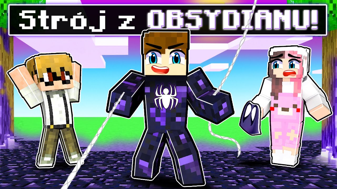 Luferek ZOSTAŁ POTĘŻNYM KRÓLEM OBSYDIANU w Minecraft! *NOWY STRÓJ ...