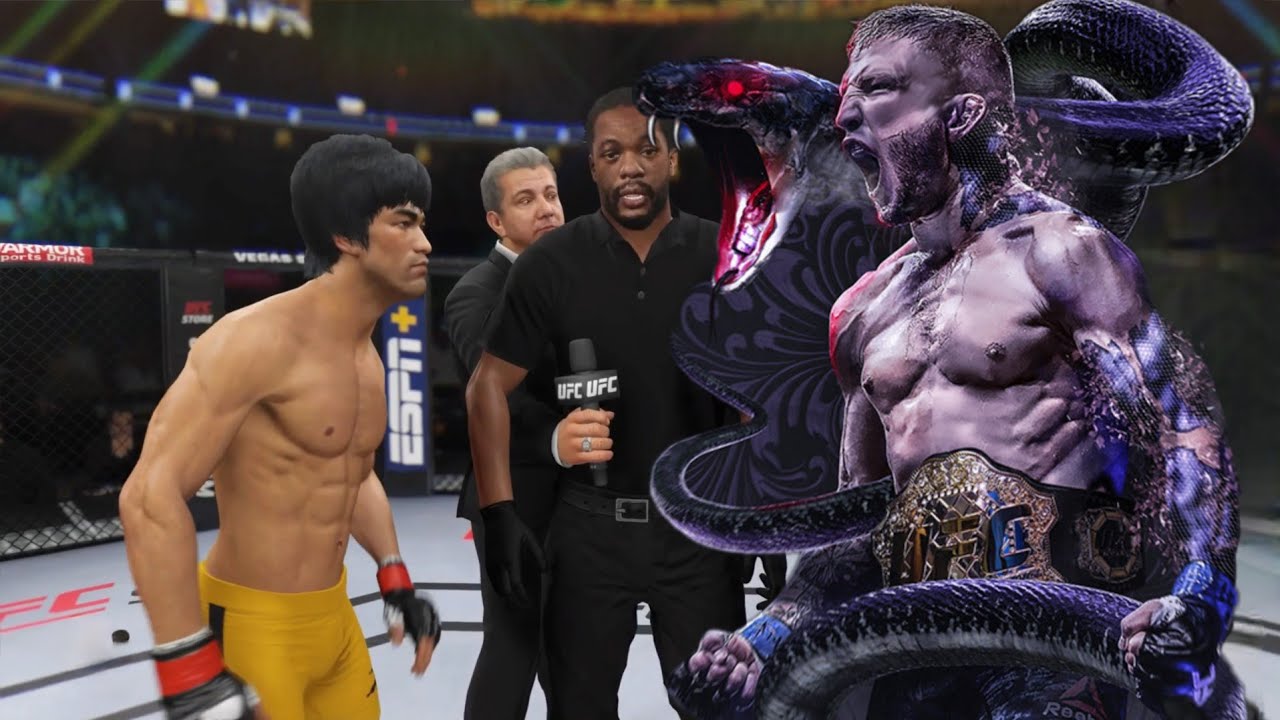 Bruce Lee vs Snake Evil ( EA Sports UFC 4 ) wwe mma - YouTube