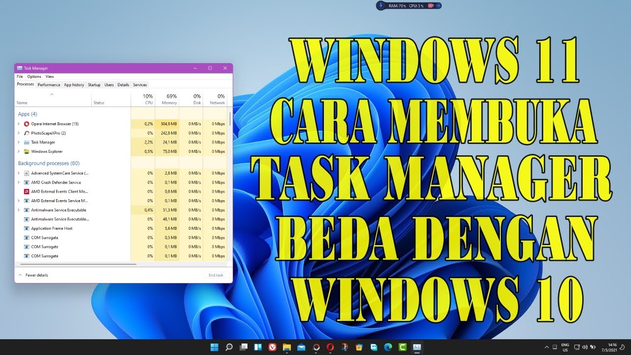 5 Cara Membuka Task Manager di Windows 11 || Tidak Lagi Taskbar Klik ...