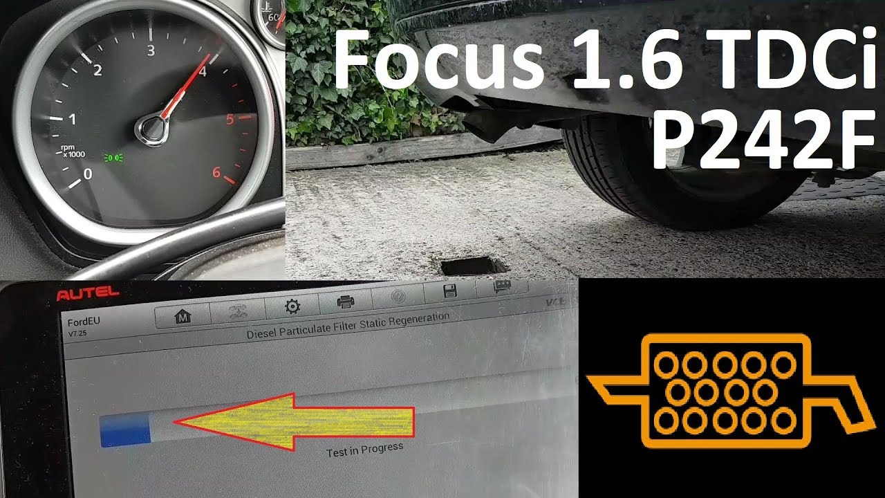 Ford Focus 1 6 TDCi Code P242F DFP Regeneration YouTube