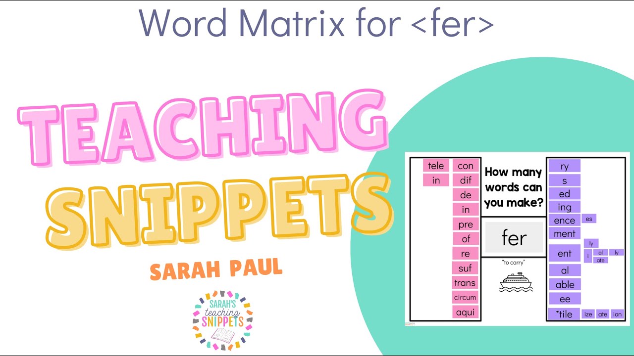 fer Word Matrix - YouTube