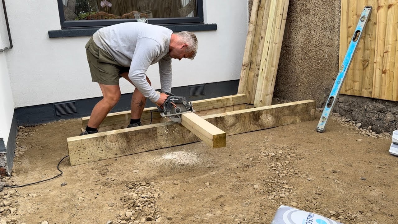 Garden Transformation: Installing sleepers - YouTube