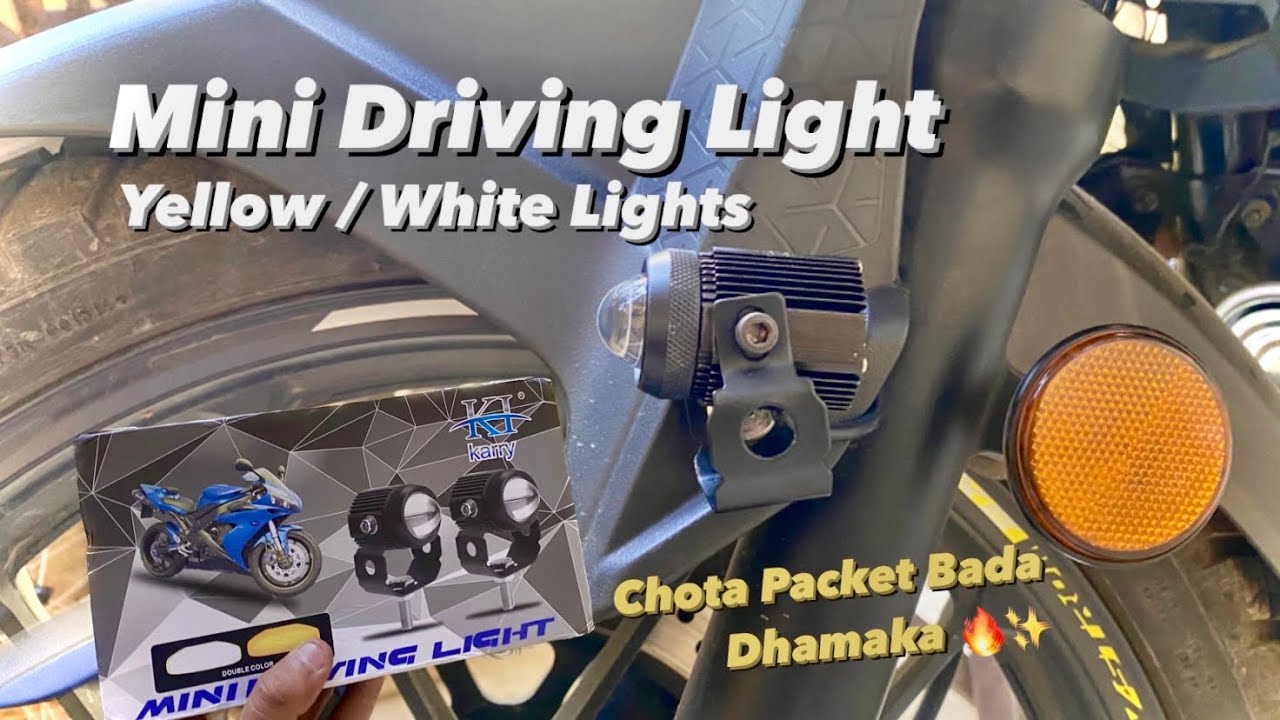 Mini Driving Fog Lights with White & Yellow | Suzuki V Strom 250 ...