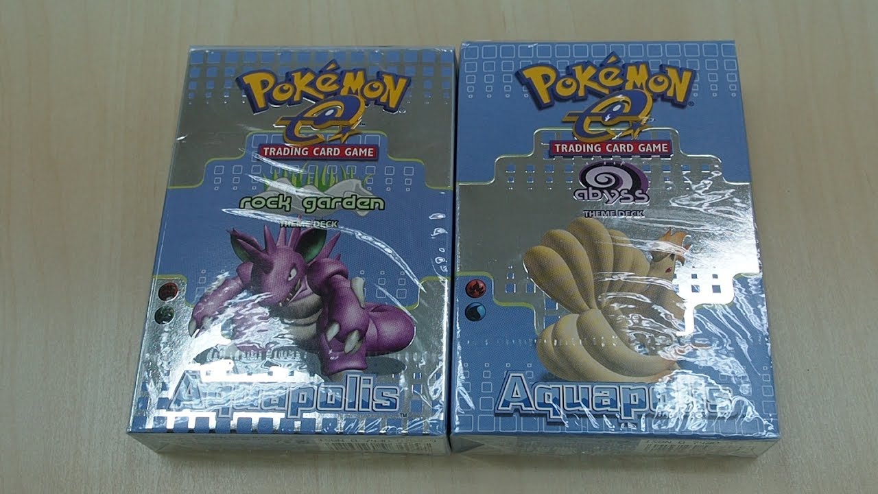 TWO Pokemon 2003 Aquapolis Theme Deck Opening! - YouTube