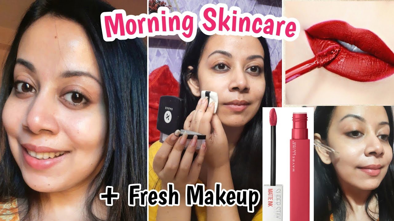 Morning Skincare + Easy Daily Makeup Look! #morningskincare # ...
