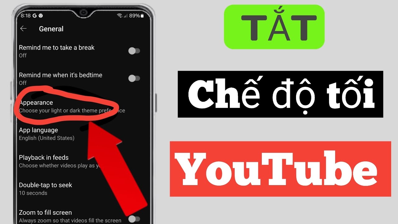 Cách tắt Chế độ tối trong YouTube Android ios(2024) - YouTube