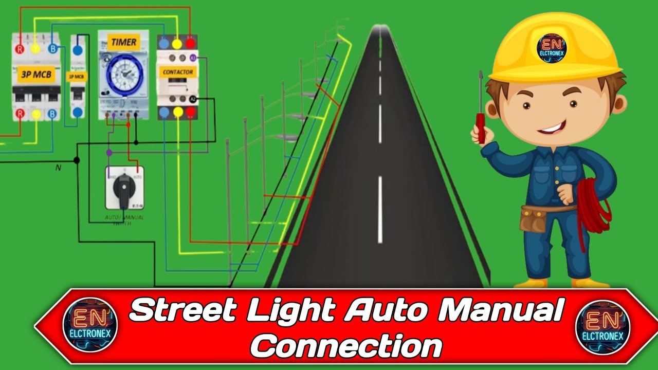 Street Light Auto Manual Connection|Timer Switch Wiring Diagram|How to ...