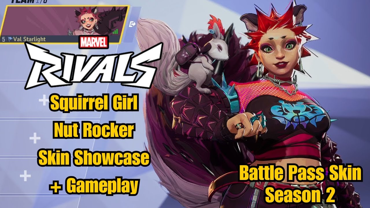 Squirrel Girl | Nut Rocker Battle Pass Skin Showcase | Marvel Rivals ...
