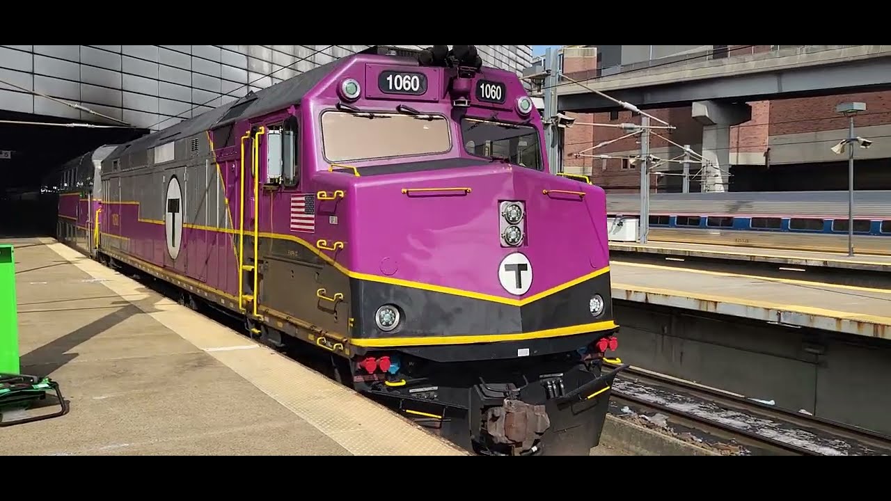 MBTA MPI F40PH-3C #1060 with shave and a haircut!! (old video) - YouTube
