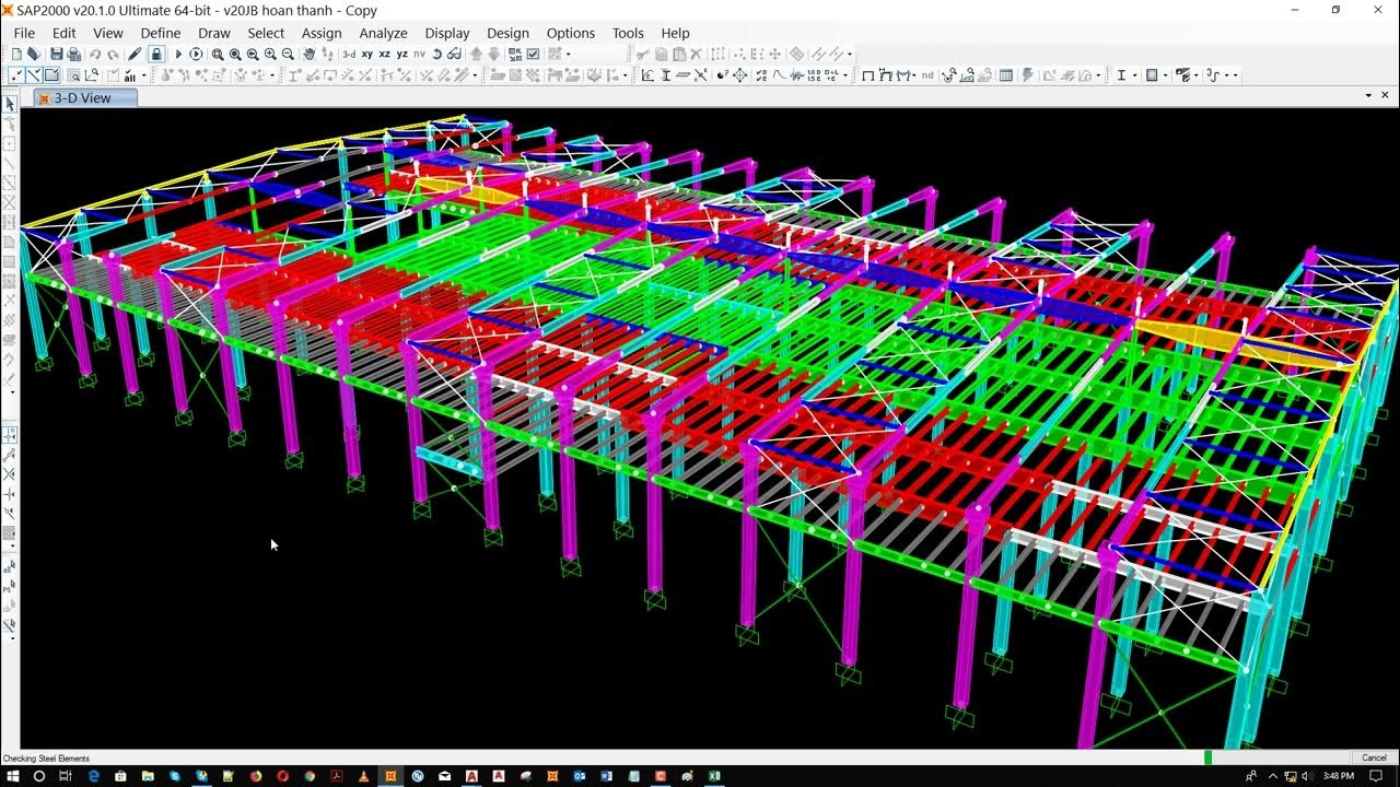 how to design steel structure with sap2000 part 10 - YouTube