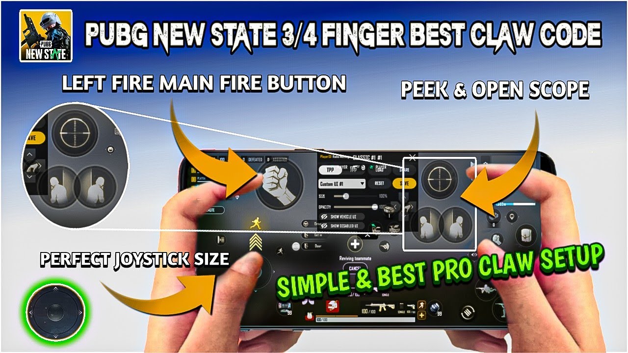 PUBG NEW STATE 3/4 FINGER BEST CLAW SETUP | PUBG NEW STATE CONTROL ...