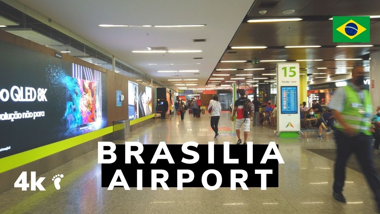 [4K] Arriving and walking from the aircraft to the street. 🇧🇷 Brasilia ...