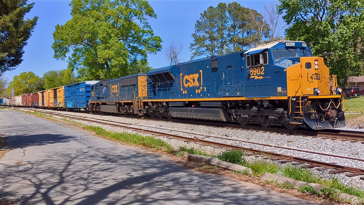CSX M515-31 Freight Train w/ ST70AH + 70MAC Engines! Cartersville, GA 4-2-2023© - YouTube