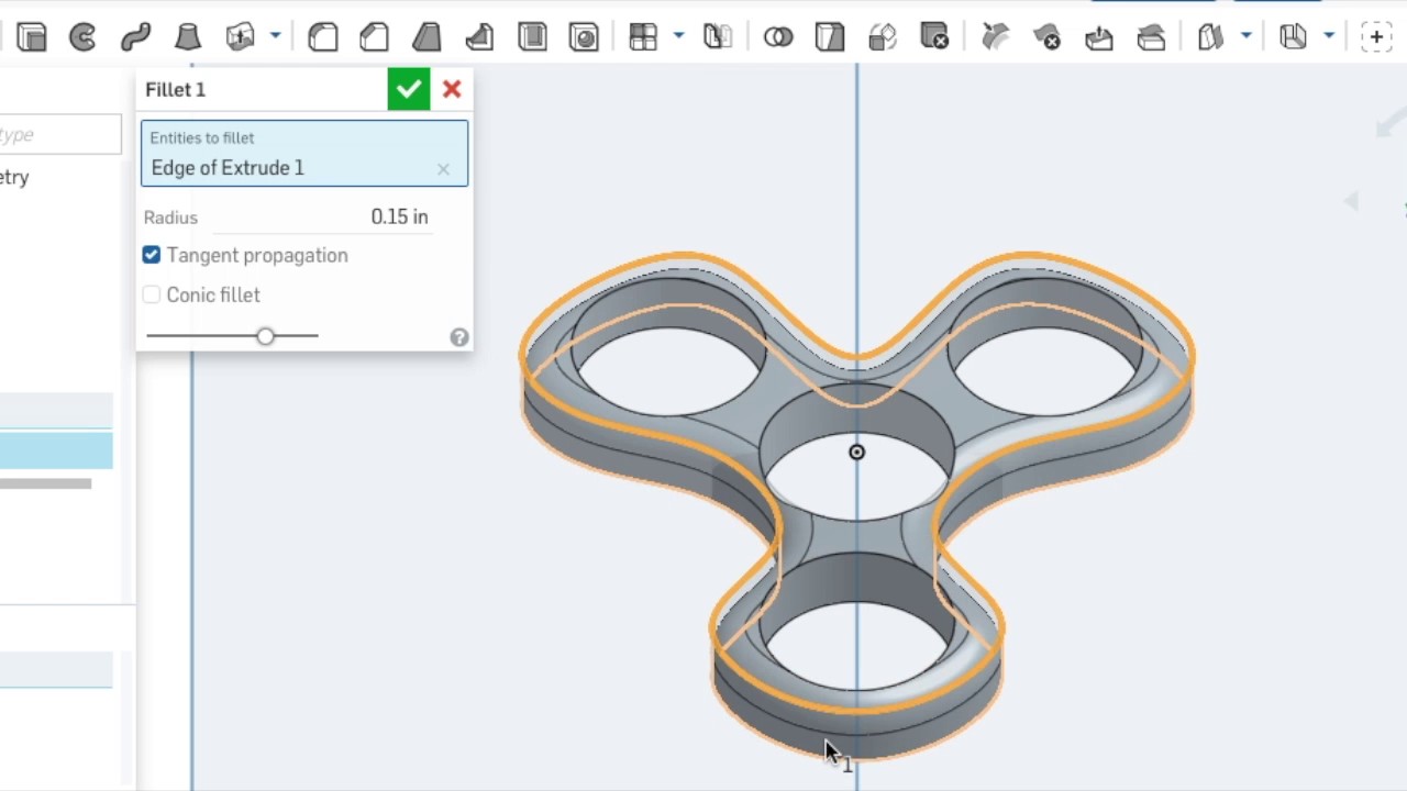 How To Design A Fidget Spinner On Onshape Youtube