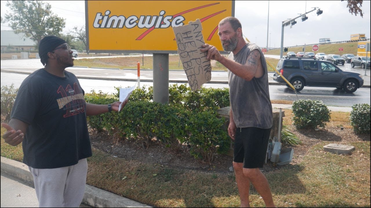 Giving Homeless People Job Applications! - YouTube