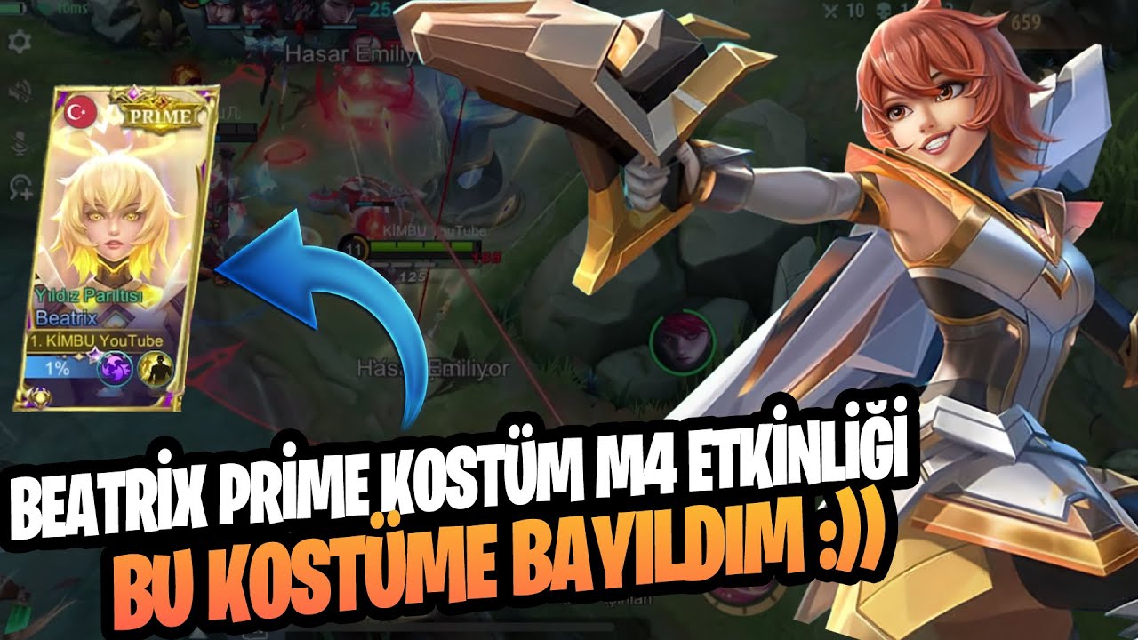 MOBİLE LEGENDS BEATRİX PRİME KOSTÜM M4 ETKİNLİĞİ I BU KOSTÜME BAYILDIM ...
