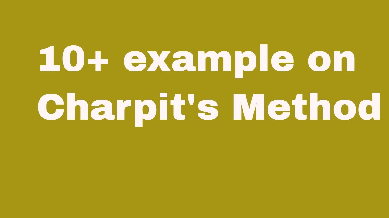 10+ example on Charpit's Method For Non Linear Partial Differential ...