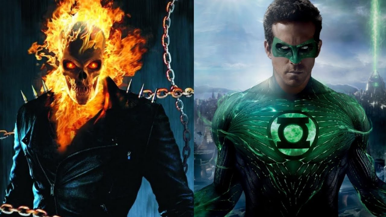 Ghost Rider vs Green Lantern (Nicolás Cage vs Ryan Reynolds) - YouTube
