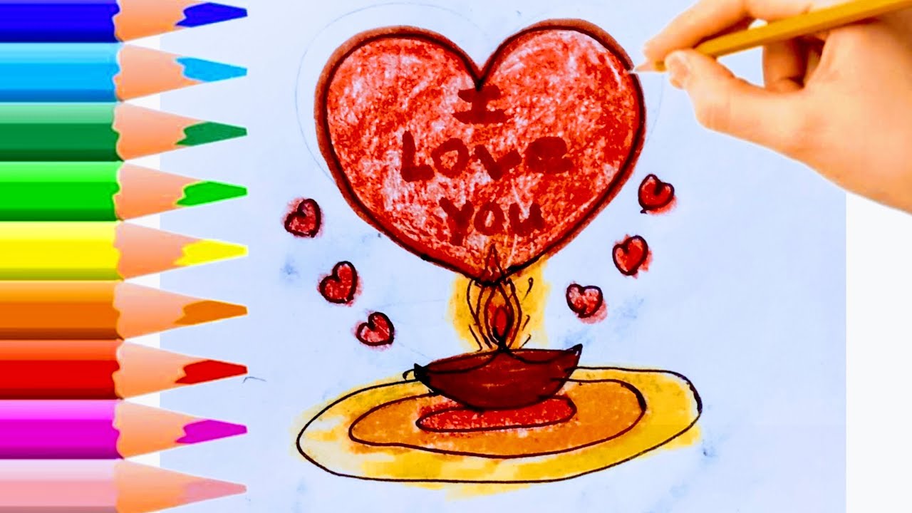 How To Draw A Heart With Dia//Sketch//Art//Drawing ...