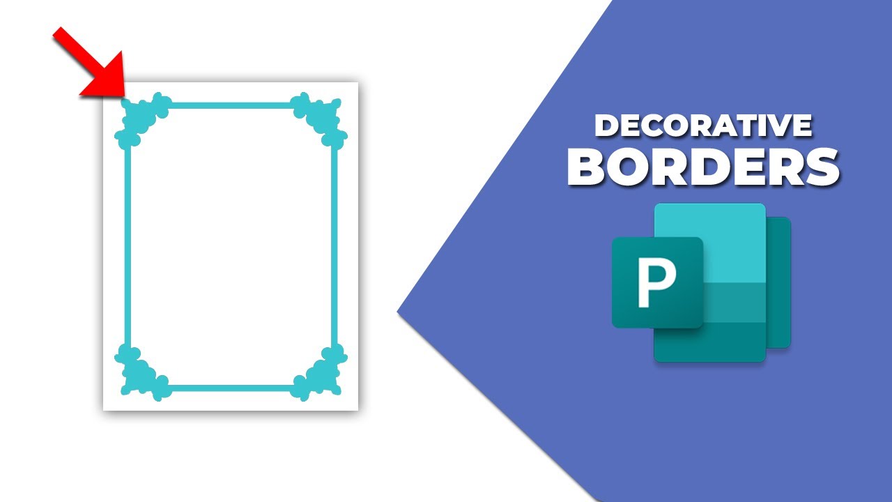How To Add Decorative Borders In Publisher YouTube