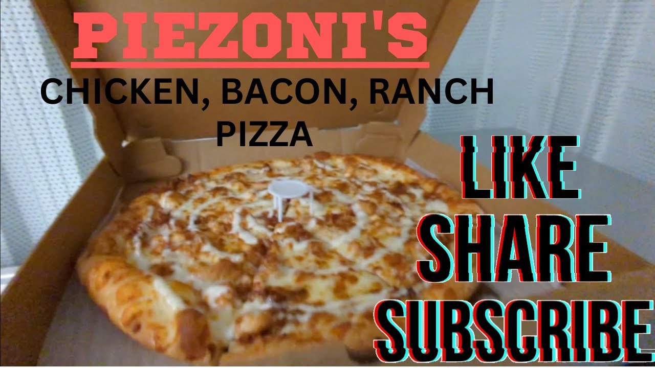 CHICKEN BACON RANCH PIZZA AT PIEZONI'S - QUICK FOOD REVIEW - YouTube