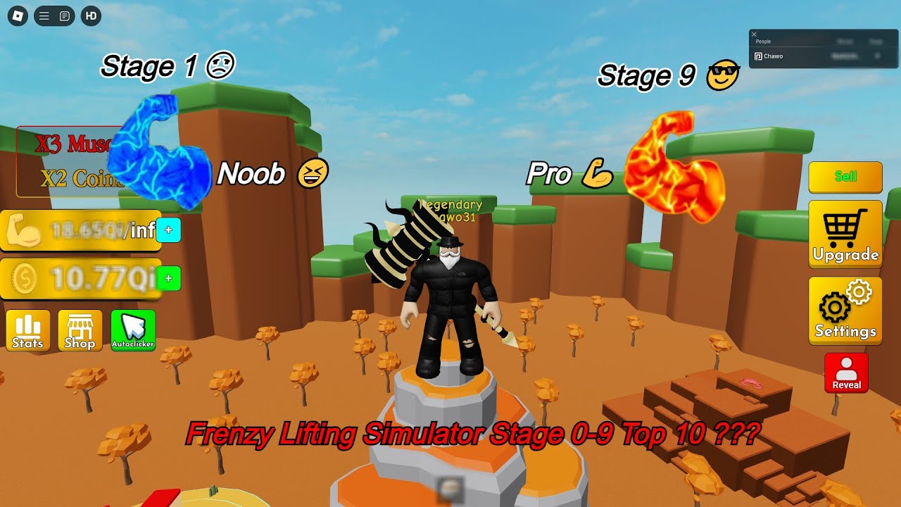 Roblox Frenzy Lifting Simulator 🎃!!! Stage 0-9 !!!😱 Top 10??? - YouTube