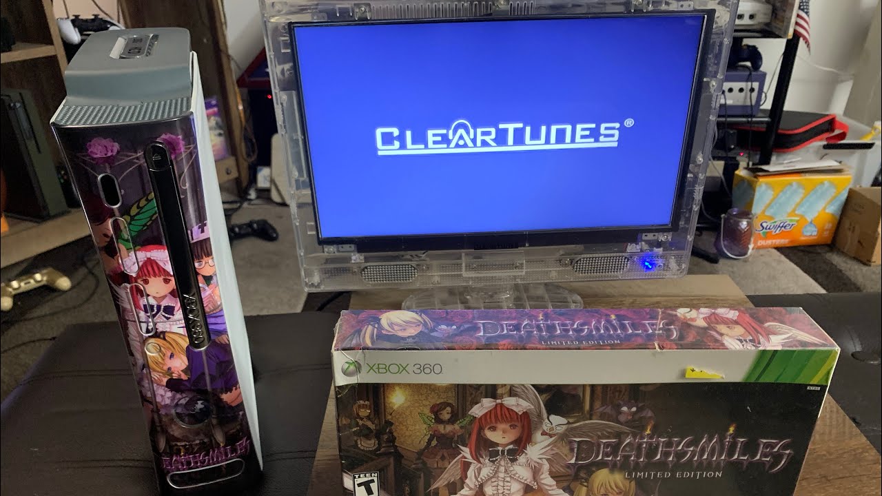 Xbox 360 with the Deathsmiles face plate - YouTube